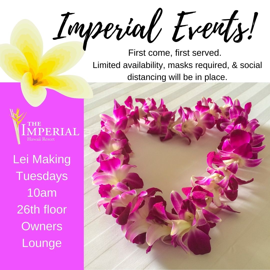 Lei Making flyer | The Imperial Hawaii Resort